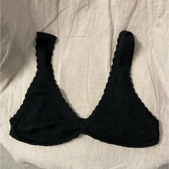 bebe | Tops | Vintage Bebe Black Knit Bra Top Large | Poshmark
